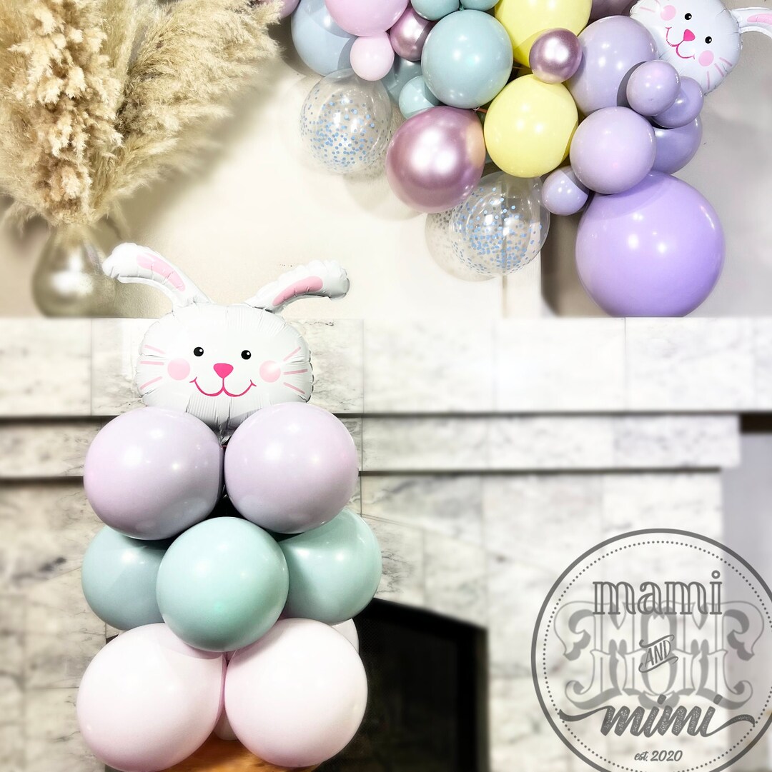 Easter Bunny Pastel Balloon Sculpture DIY Kit, Disco Ball Balloon Mini ...