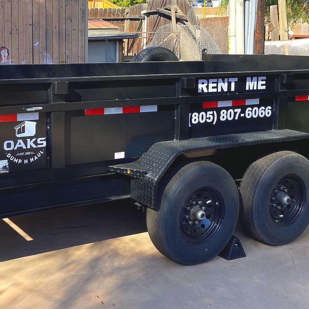 Dump Trailer Stickers With Your Custom Logo or Text | Custom Text Vinyl ...