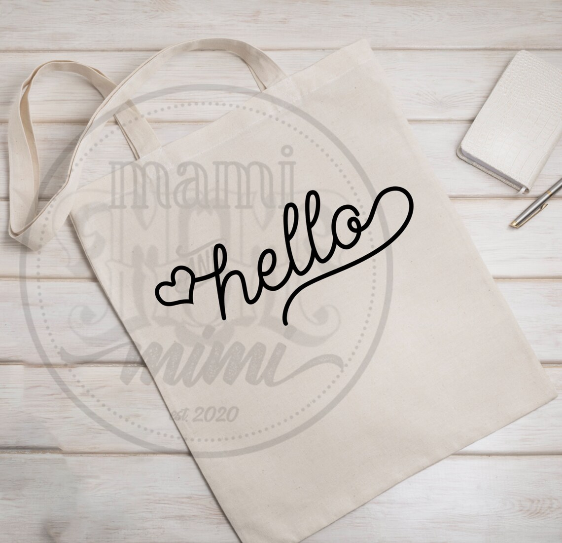 Hello SVG Digital File Download Hello Text With Heart SVG - Etsy