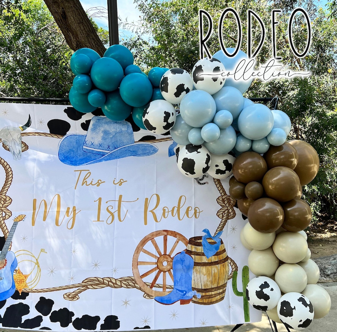 Rodeo Birthday Balloon Garland Arch DIY Kit, Cowboy Party Balloon Arch ...