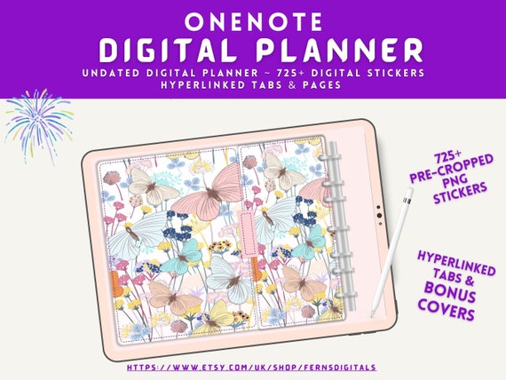 Onenote Digital Planner Undated 700 Plus Pre-cut Stickers - Etsy