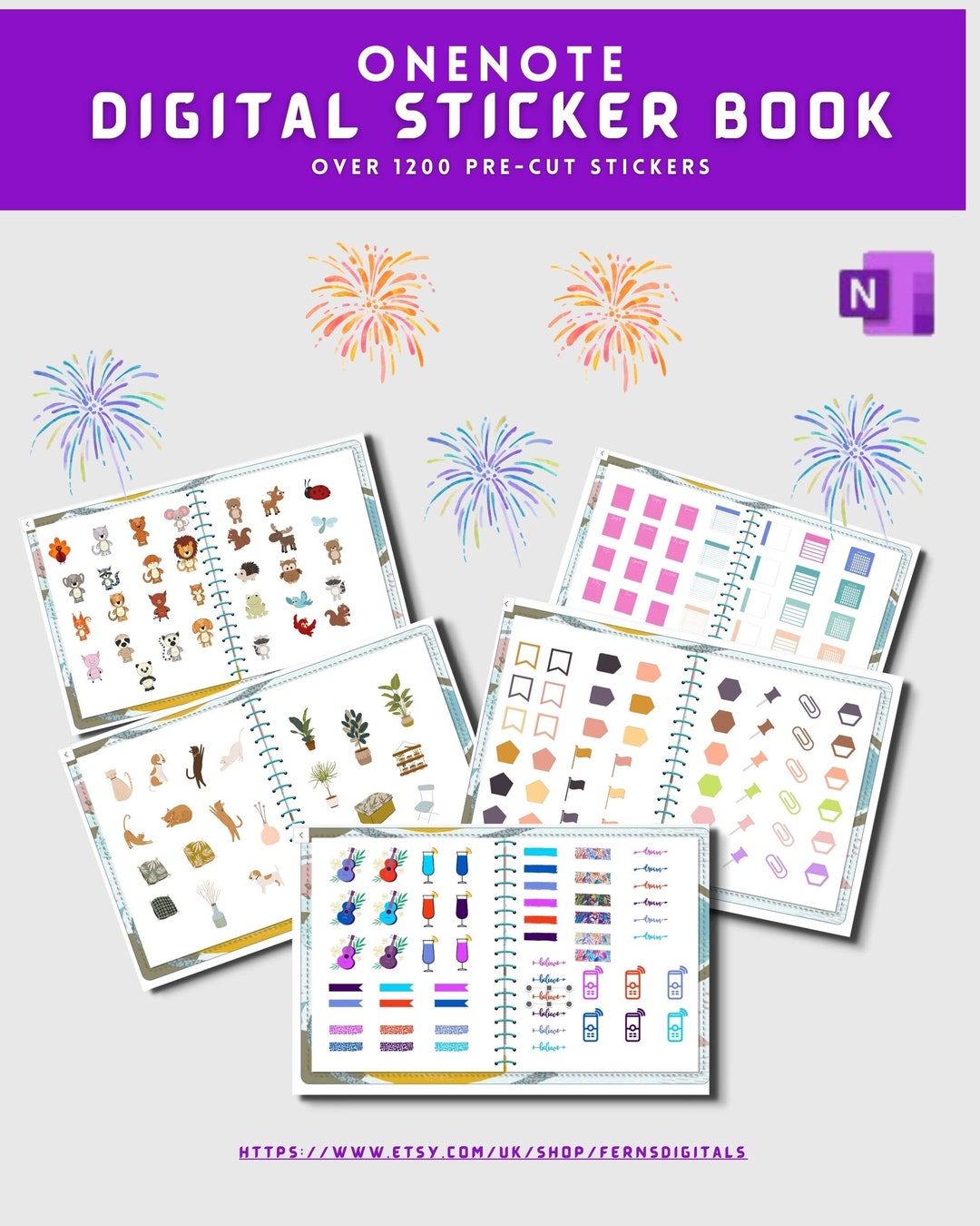 Ultimate Onenote Sticker Book: Over 1200 Creative Stickers for Your ...