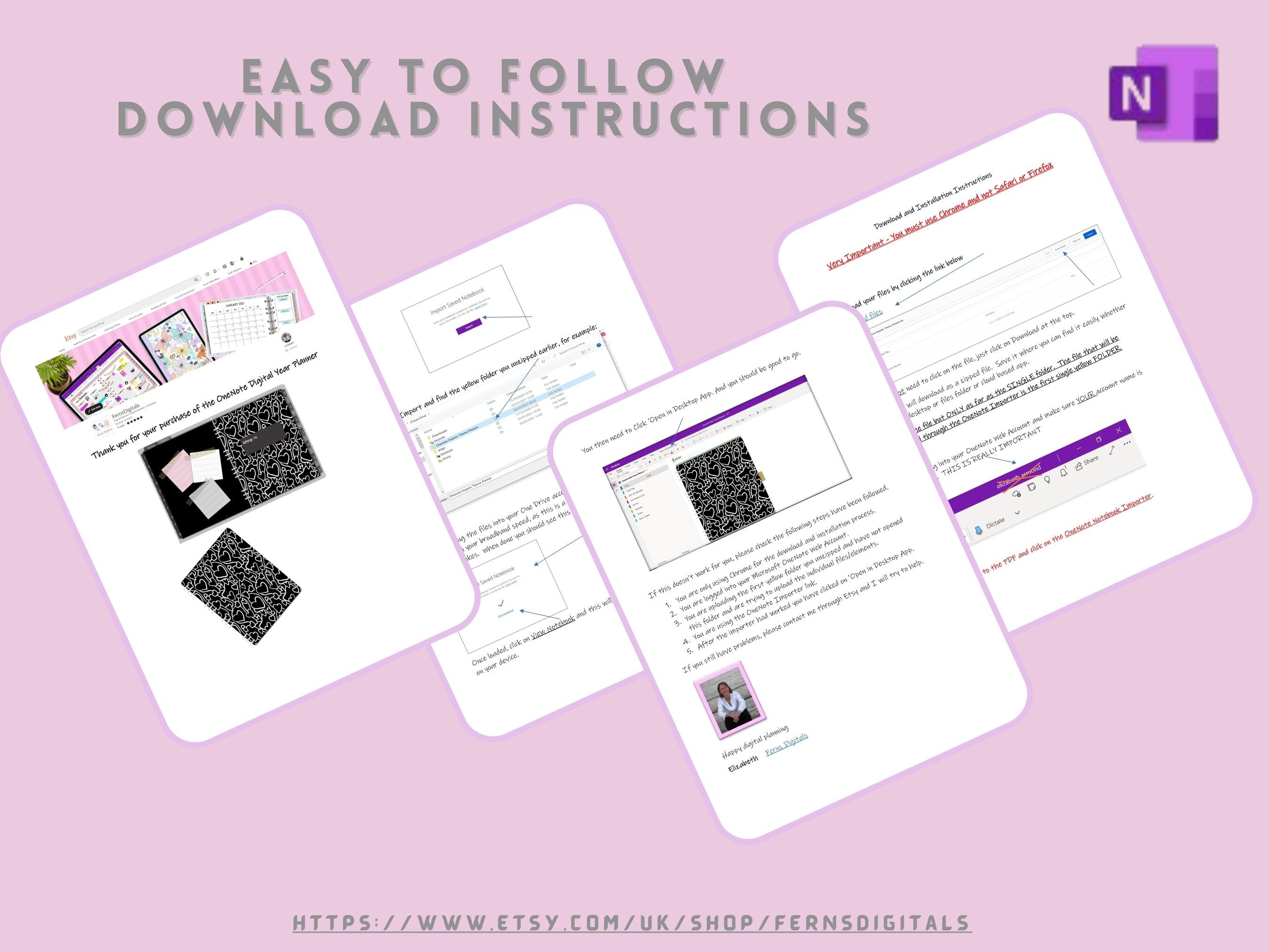 Onenote Digital Planner Dark Theme Undated 1000 Plus Stickers - Etsy