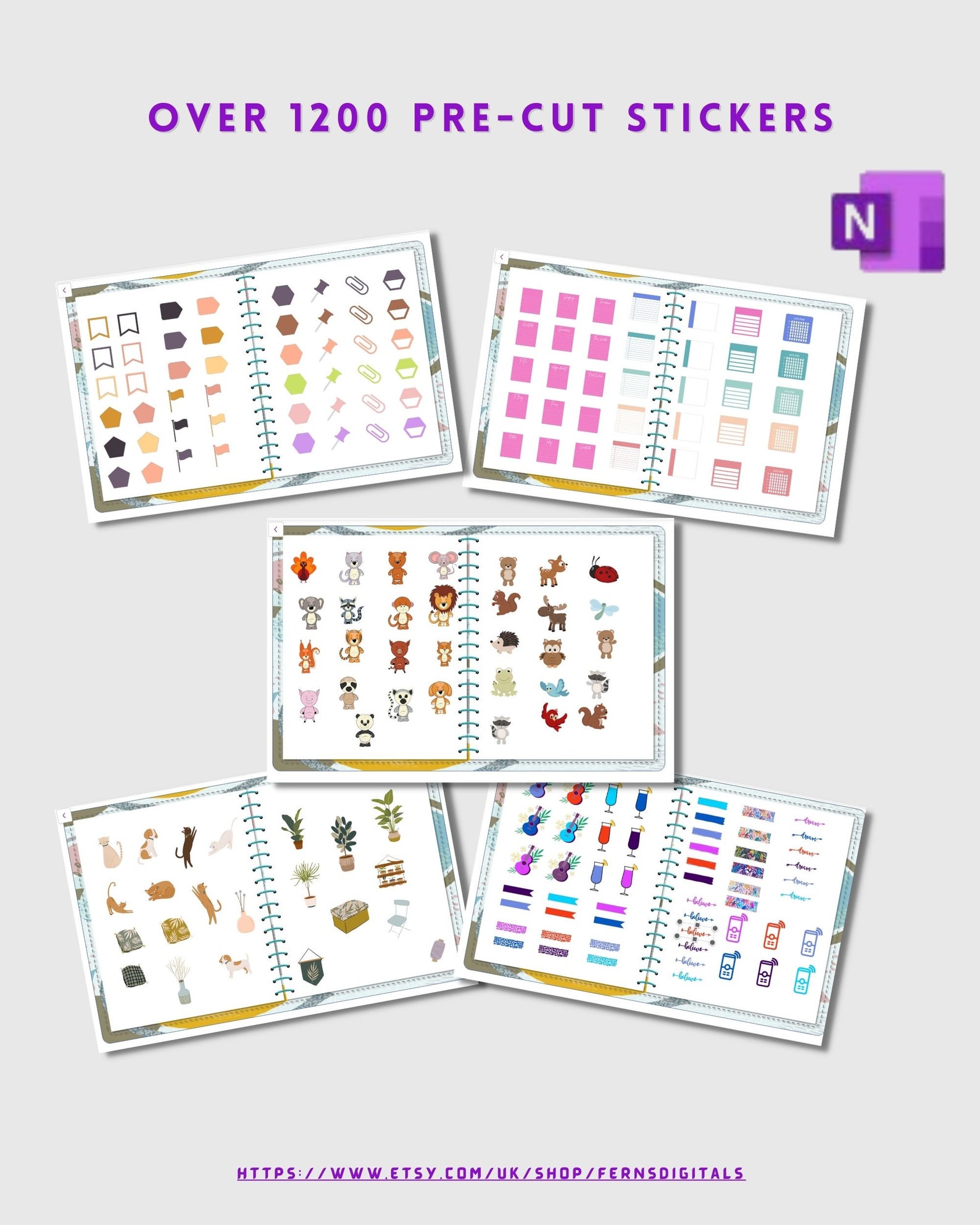 Ultimate Onenote Sticker Book: Over 1200 Creative Stickers for Your ...