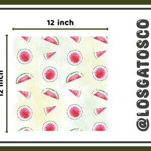 Juicy Watermelon Slice Digital Paper, Seamless Summer Fruit Pattern for ...