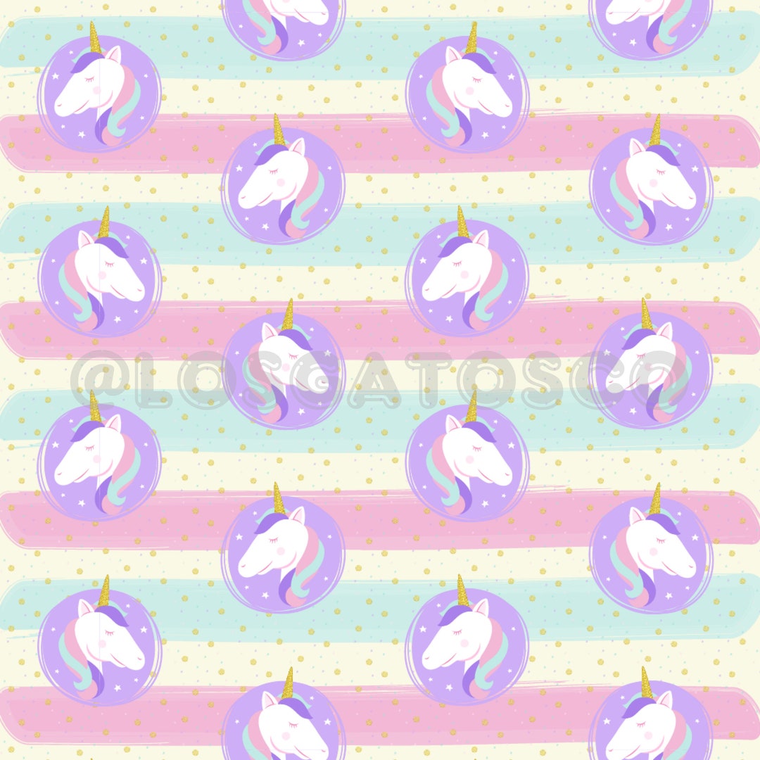 Unicorn Digital Paper, Watercolor Unicorn Seamless, Pastel Baby Paper ...