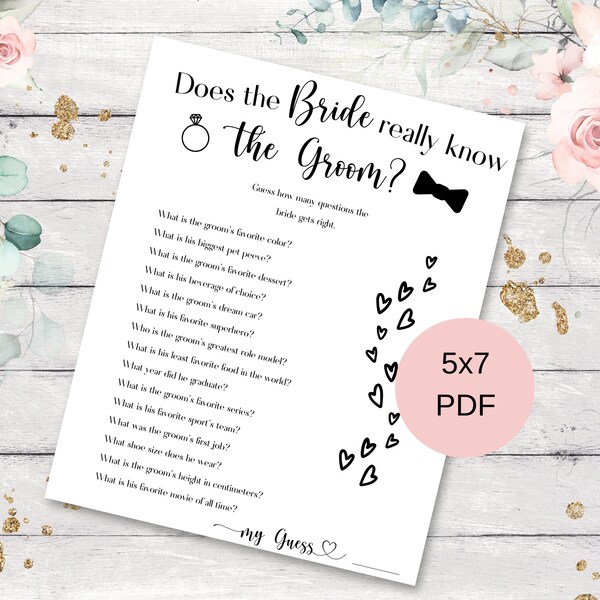 Does the Bride Really Know the Groom - Etsy