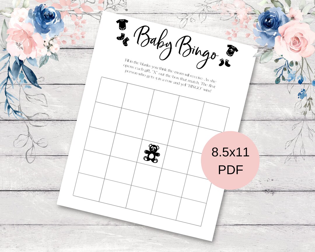 Baby Shower Game Baby Bingo Game Baby Shower Games Unique Baby Shower ...