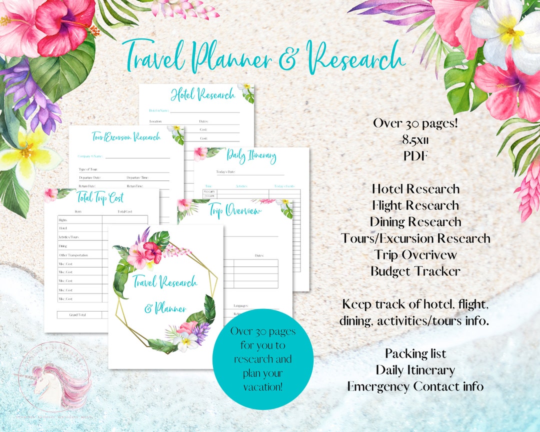 Travel Planner Vacation Planner Travel Organizer Holiday Journal Travel ...