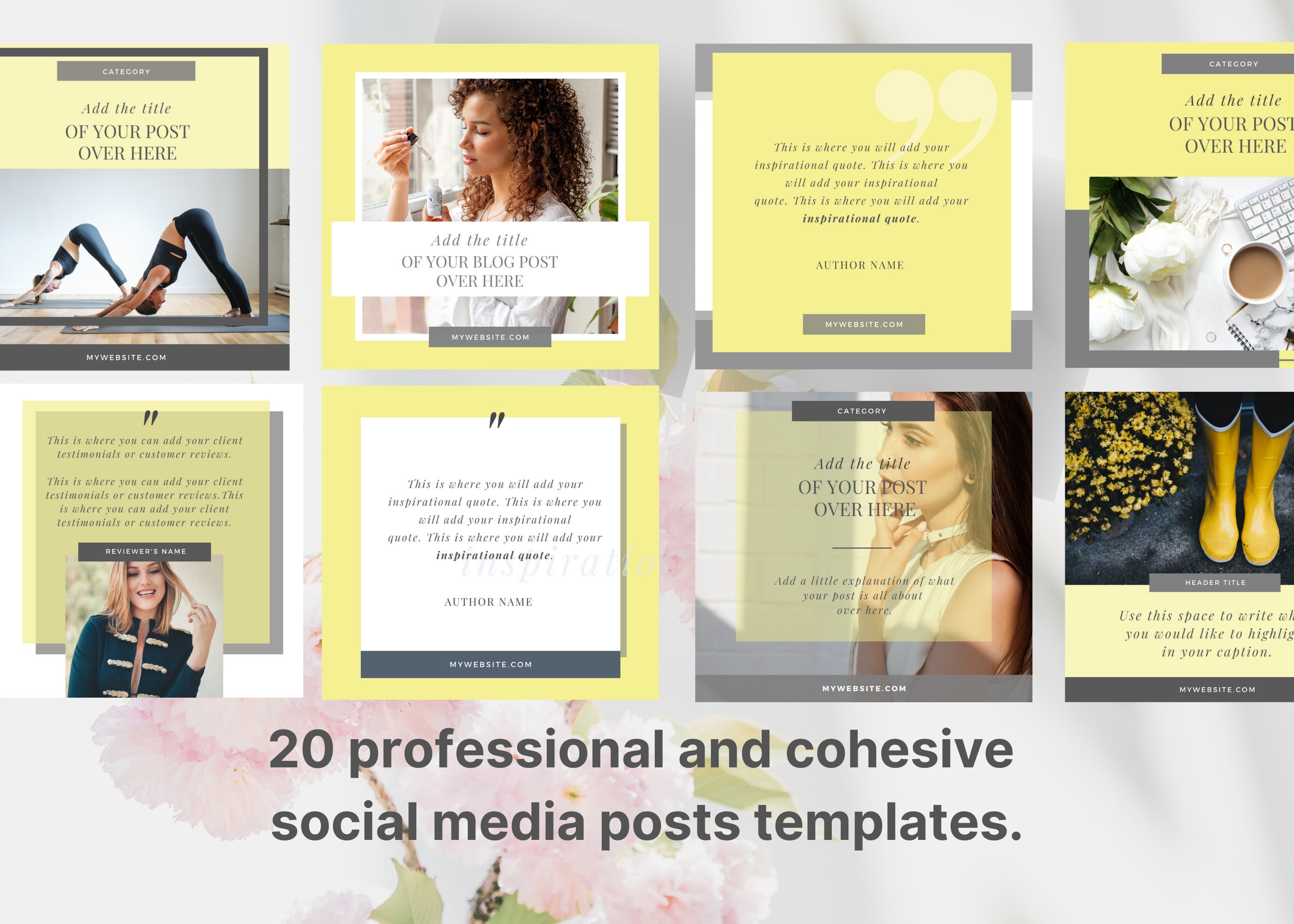 20 Editable Social Media Posts Templates Instagram - Etsy Australia