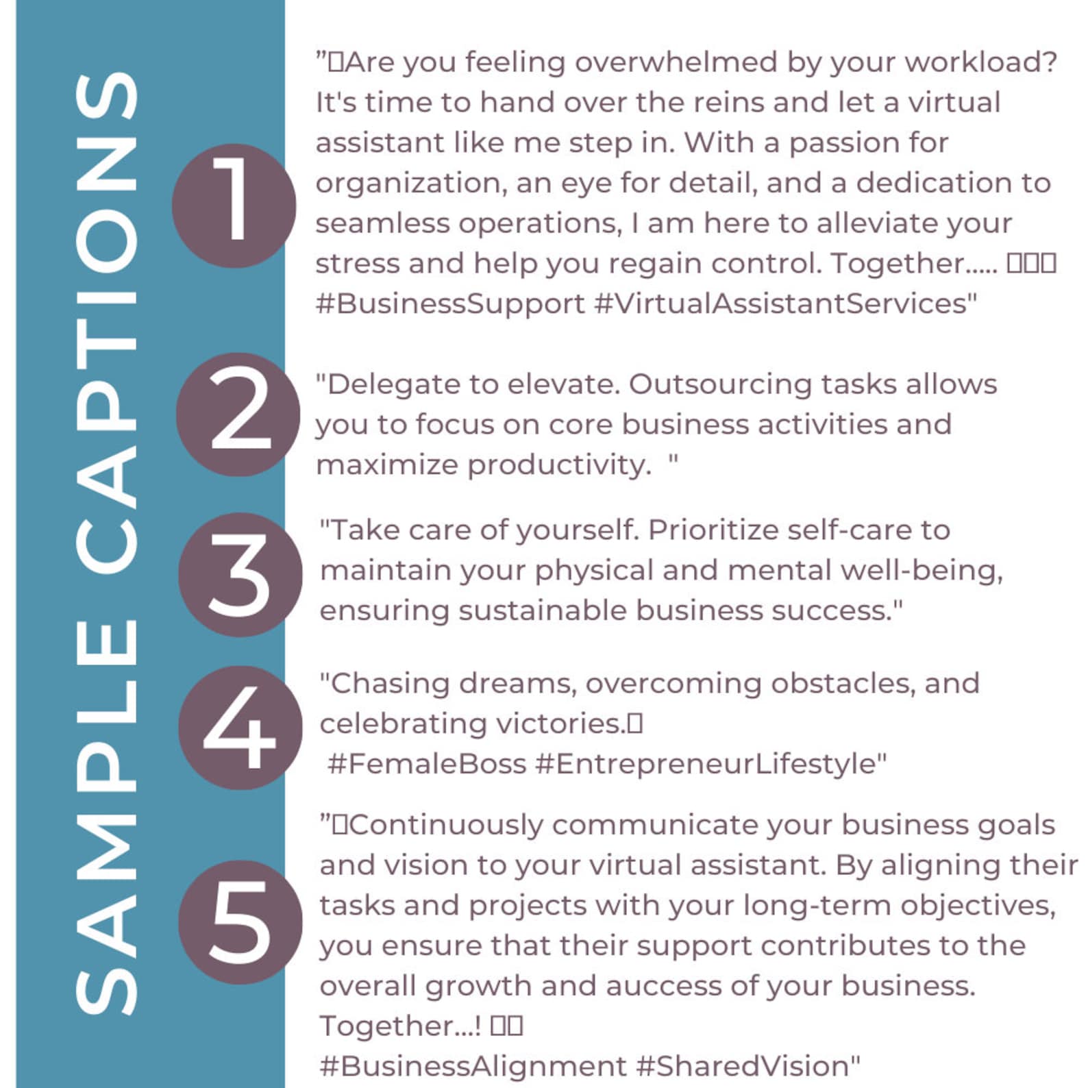 90 Virtual Assistant Instagram Posts Captions, Social Media Captions ...
