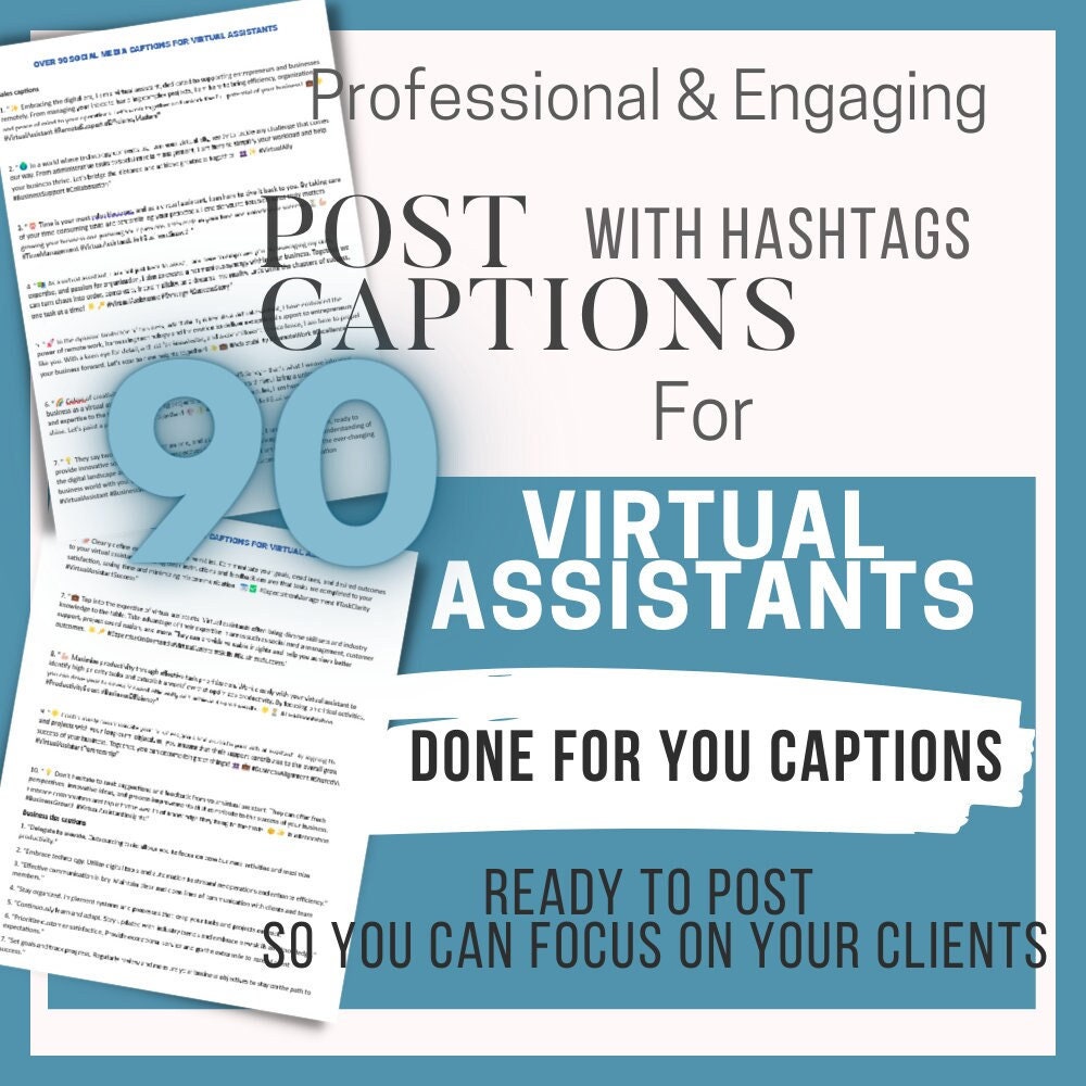 90 Virtual Assistant Instagram Posts Captions, Social Media Captions ...