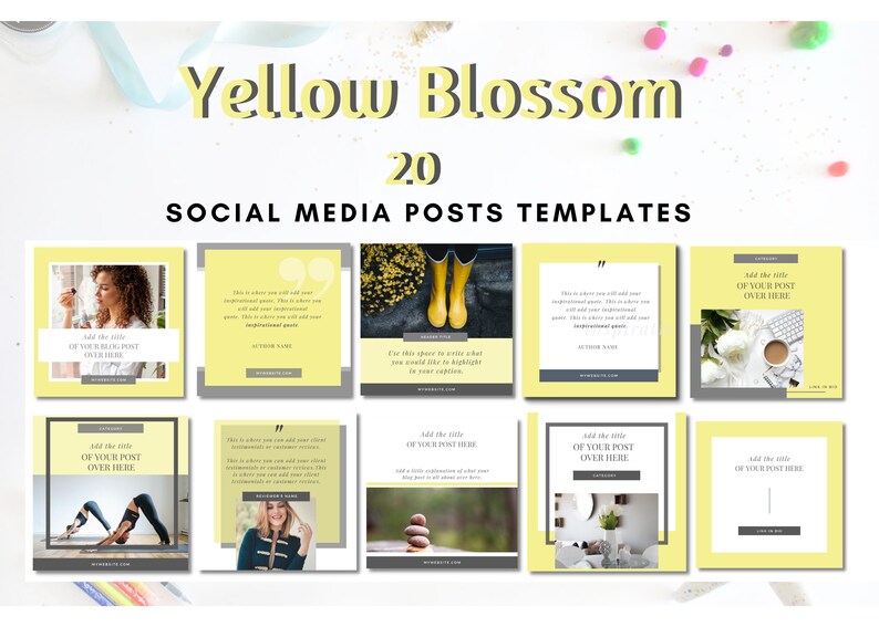 20 Editable Social Media Posts Templates Instagram - Etsy Australia