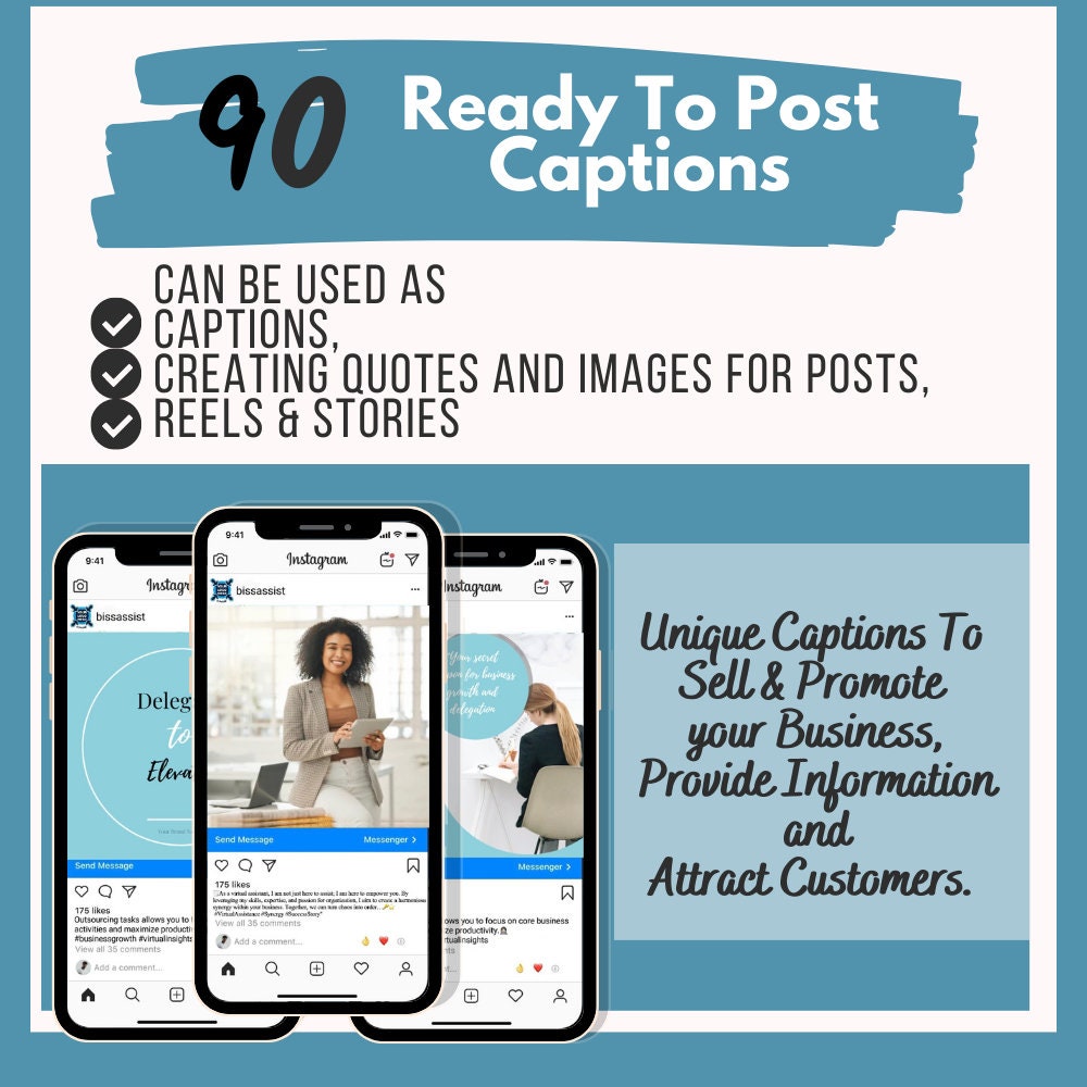90 Virtual Assistant Instagram Posts Captions, Social Media Captions ...