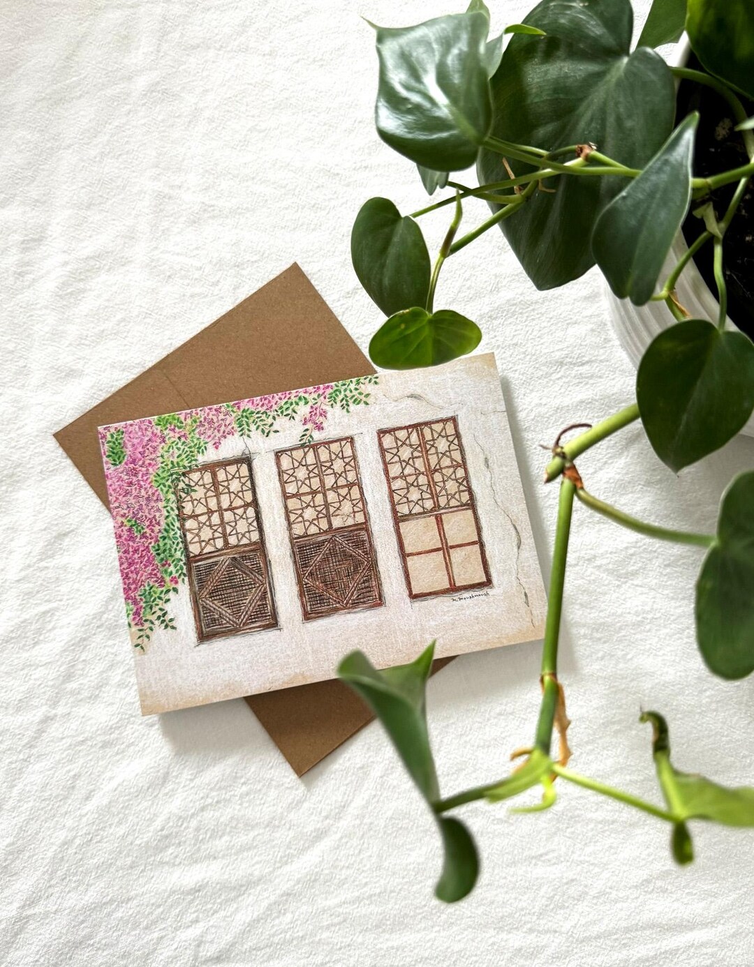 Damascus Windows Greeting Card - Etsy