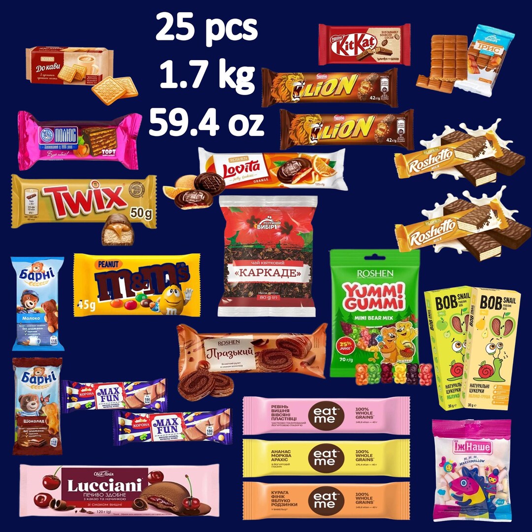 25 P Authentic Assorted Ukrainian Sweets From Ukraine Seller Ukrainian ...