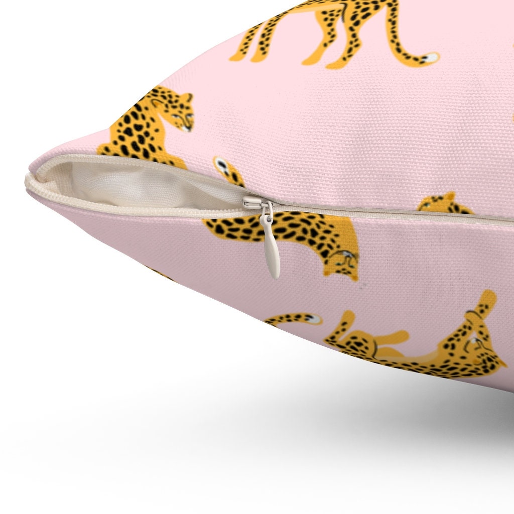 Leopard Throw Pillow Pink Throw Pillow Leopard Decor Animal - Etsy
