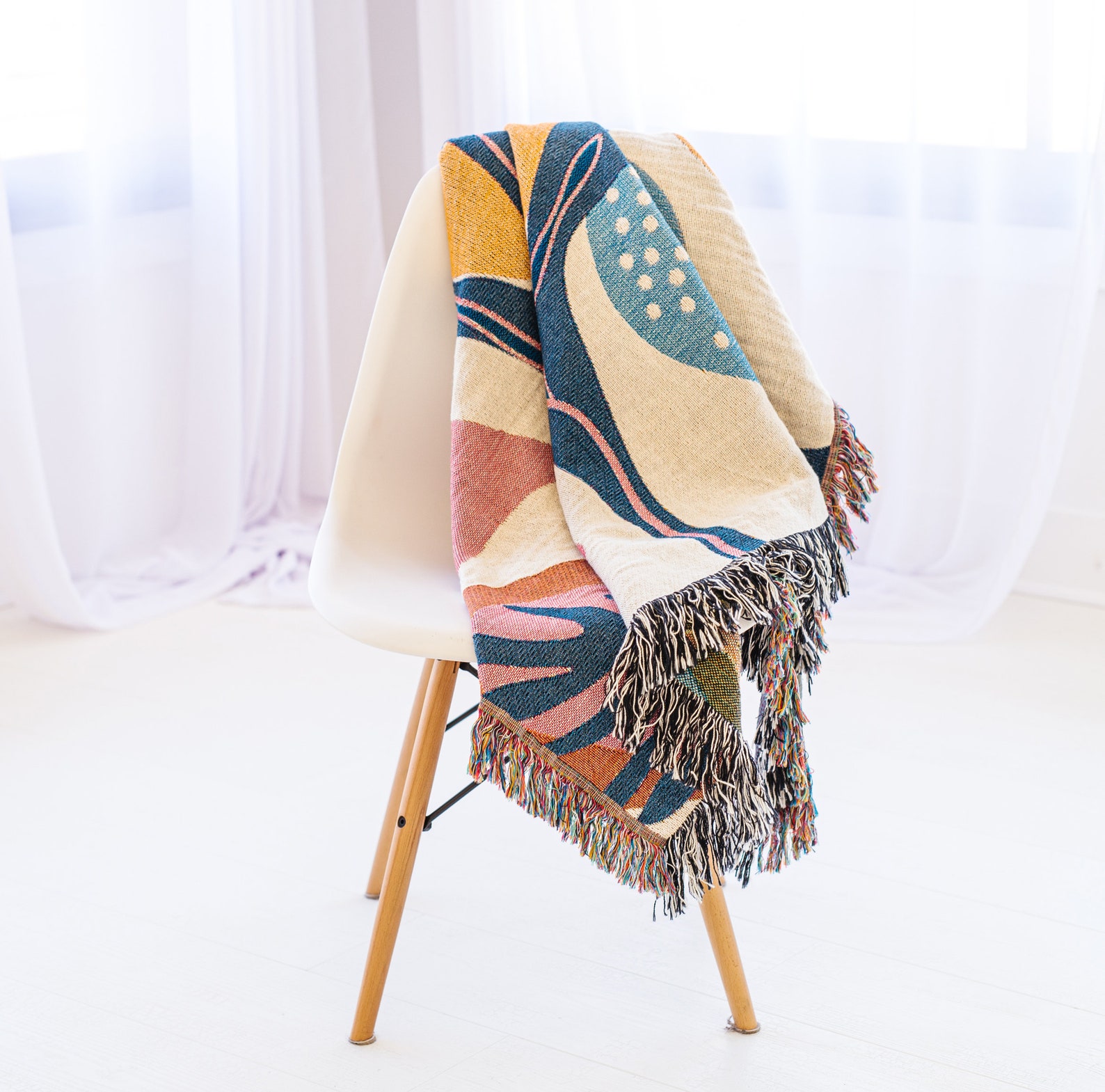 Abstract Floral Blanket: Abstract Art Blanket Woven Throw - Etsy