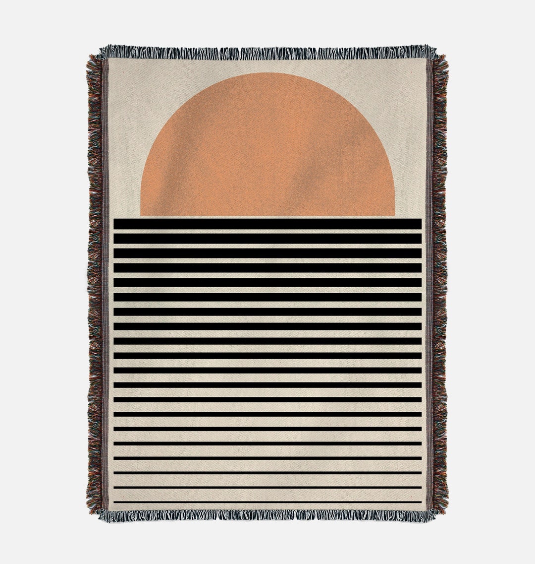 Geometric Throw Blanket: Abstract Blanket, Woven Throw Blanket, Couch ...