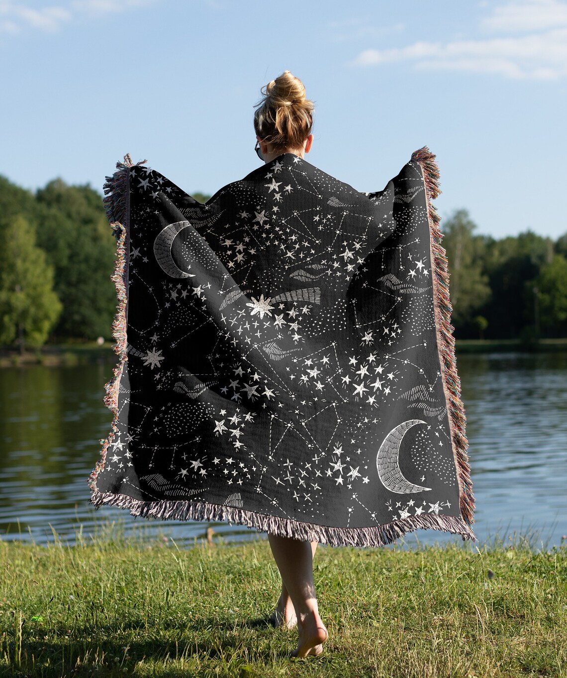 Stars Blanket Constellation Gift Boho Gift Boho Decor - Etsy