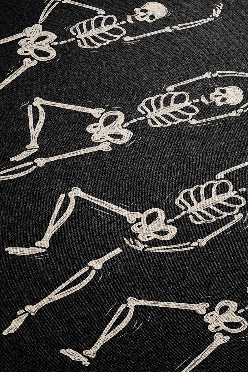 Dancing Skeletons Blanket: Halloween Blanket, Goth Aesthetics, Skulls ...
