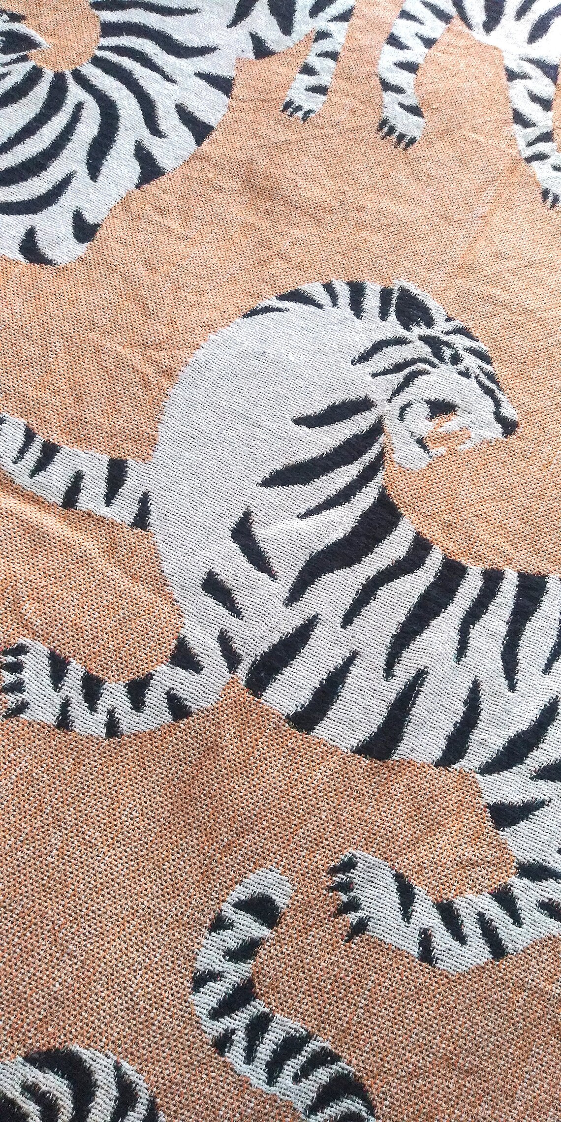 White Tiger Throw Blanket: Animal Blanket Cat Woven Throw | Etsy
