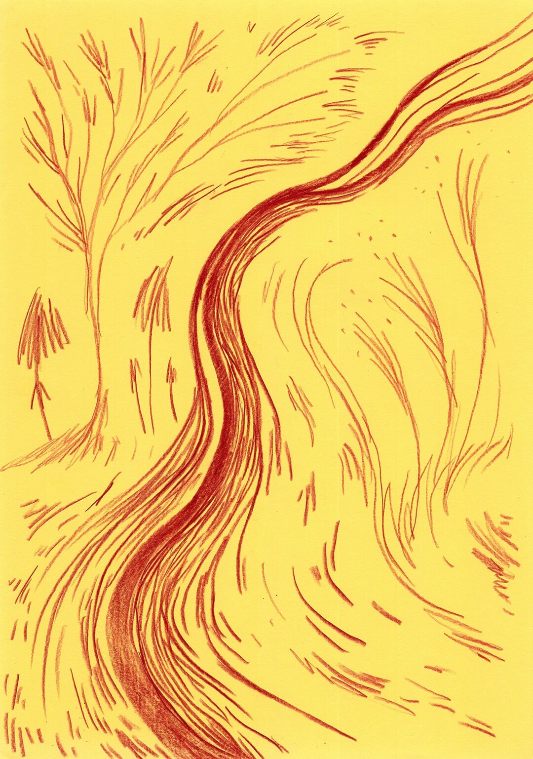 Original Drawing / River / A4 - Etsy