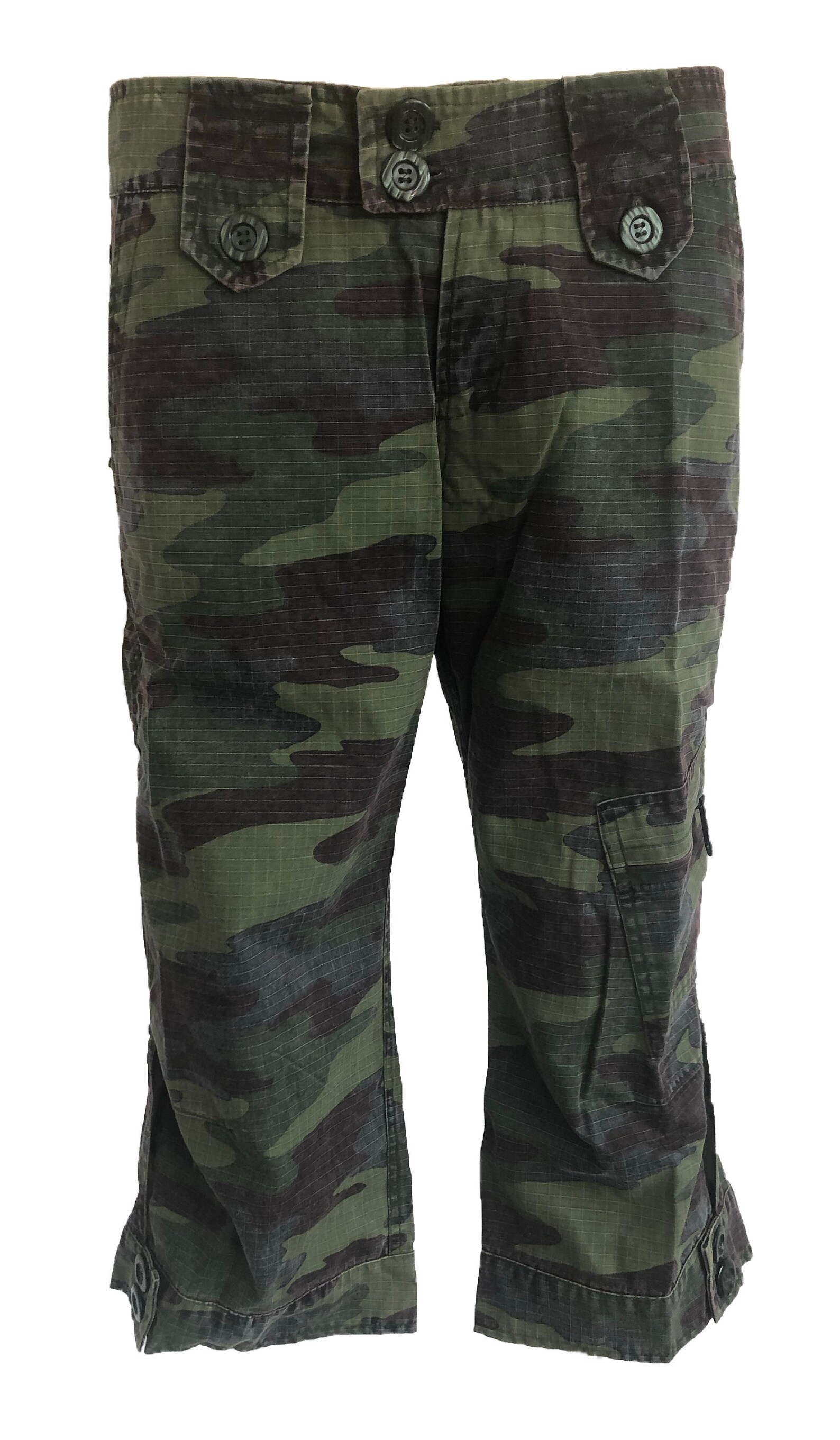 100% Cotton Camo Design Cargo 3/4 Capri Shorts Trousers Army - Etsy