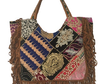 Suede Patchwork Bag | Etsy