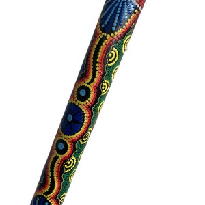 Hand Painted Didgeridoo in Aboriginal Dot Pattern Design World Music ...