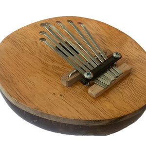 Hand Painted or Plain Wood and Coconut Karimba Kalimba Thumb Piano Harp ...