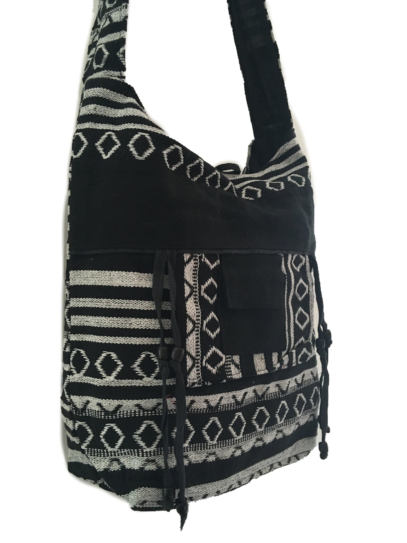 Cotton Shoulder Bag With Aztec Design and Bead Detail Sling - Etsy