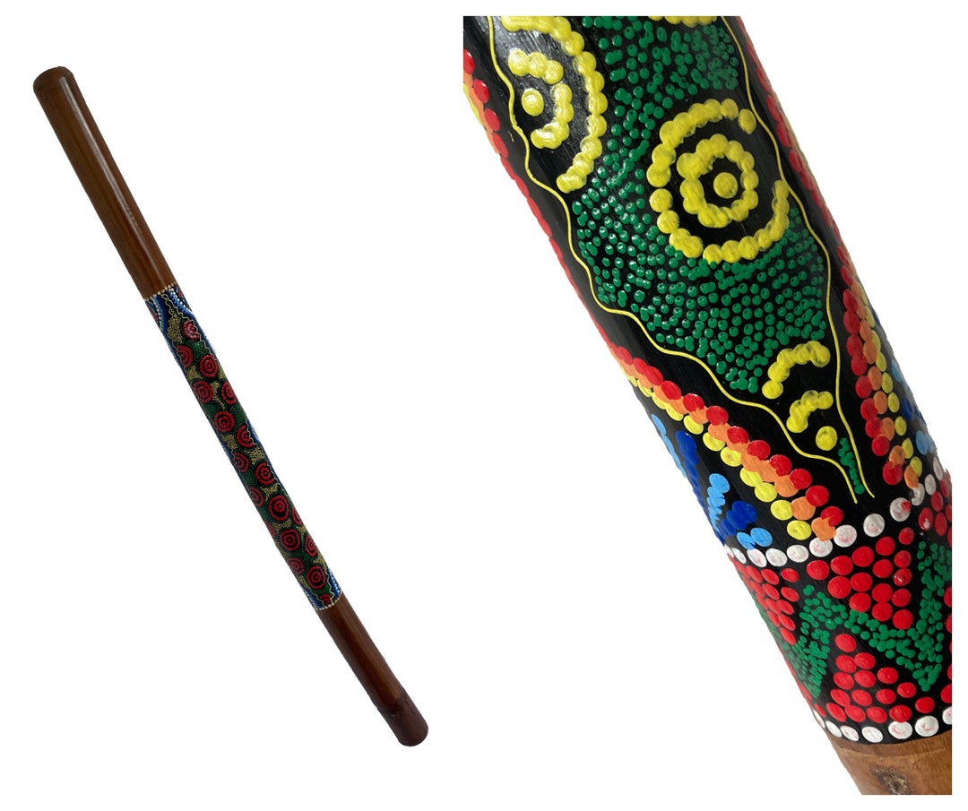 Hand Painted Didgeridoo in Aboriginal Dot Pattern Design World Music ...