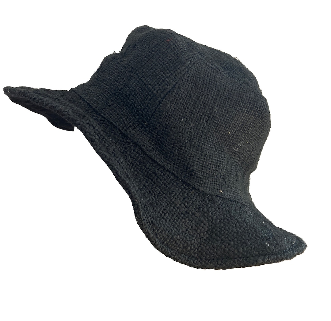 Large Plain Wire Brim Hemp Sun Hat With Neat Edge, Block Colour - Etsy
