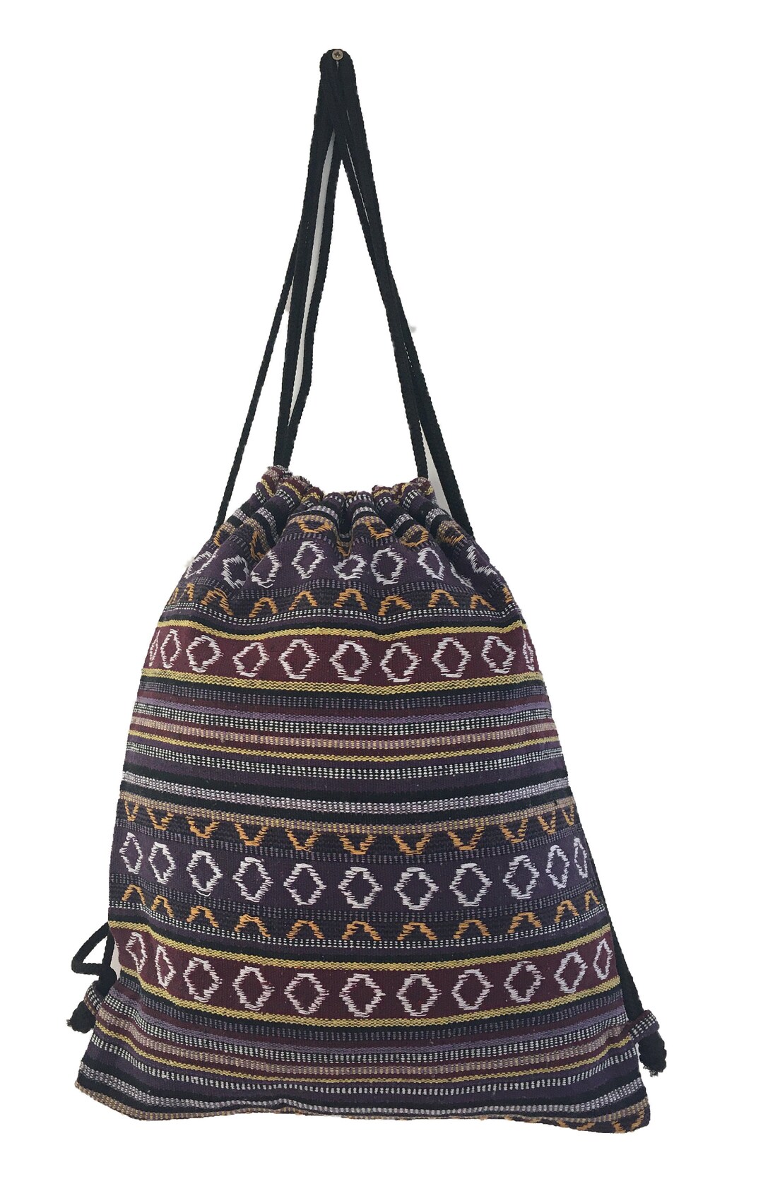 100% Cotton Drawstring Backpack With Aztec Design - Etsy Denmark