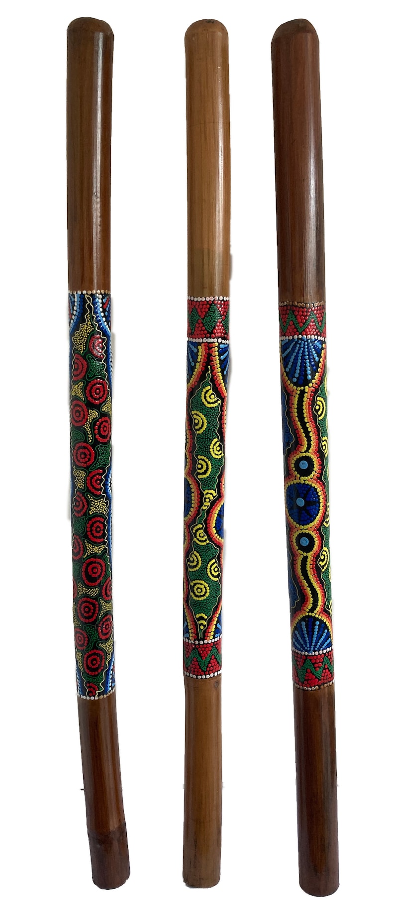 Hand Painted Didgeridoo in Aboriginal Dot Pattern Design World - Etsy UK