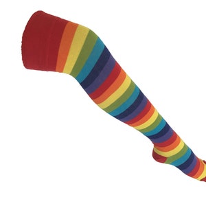 Colourful Rainbow Over the Knee Cotton Socks - Etsy