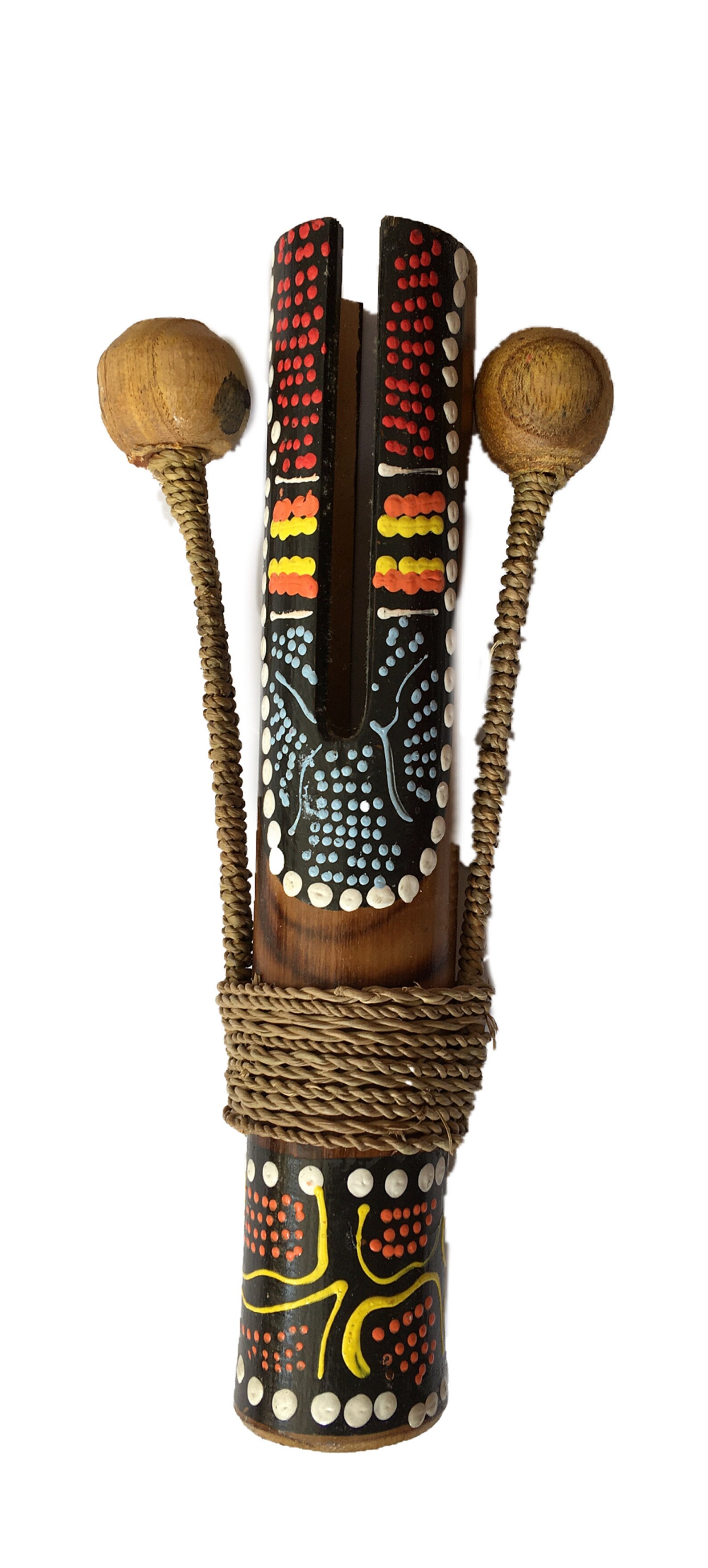 Ethnic Castanets on Stick with Bamboo Handle and Traditional | Etsy