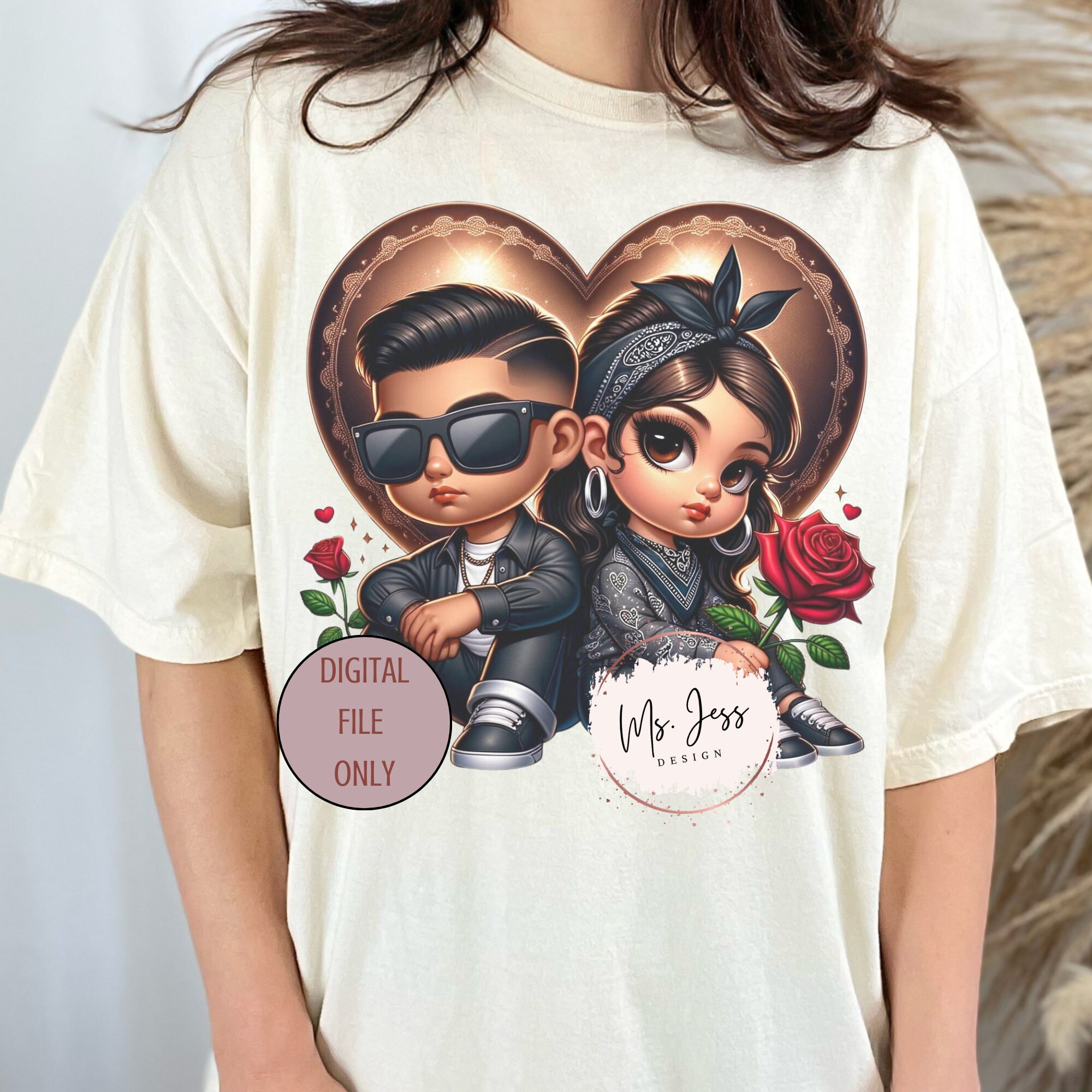 Chicano Couple, Brown Heart, Chicana Love, Chicana PNG, Chicano Style ...