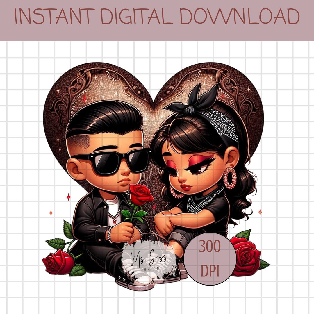 Chicano Couple, Be Mine, Chicana Art, Chicano Love, Chicana PNG, Proud ...