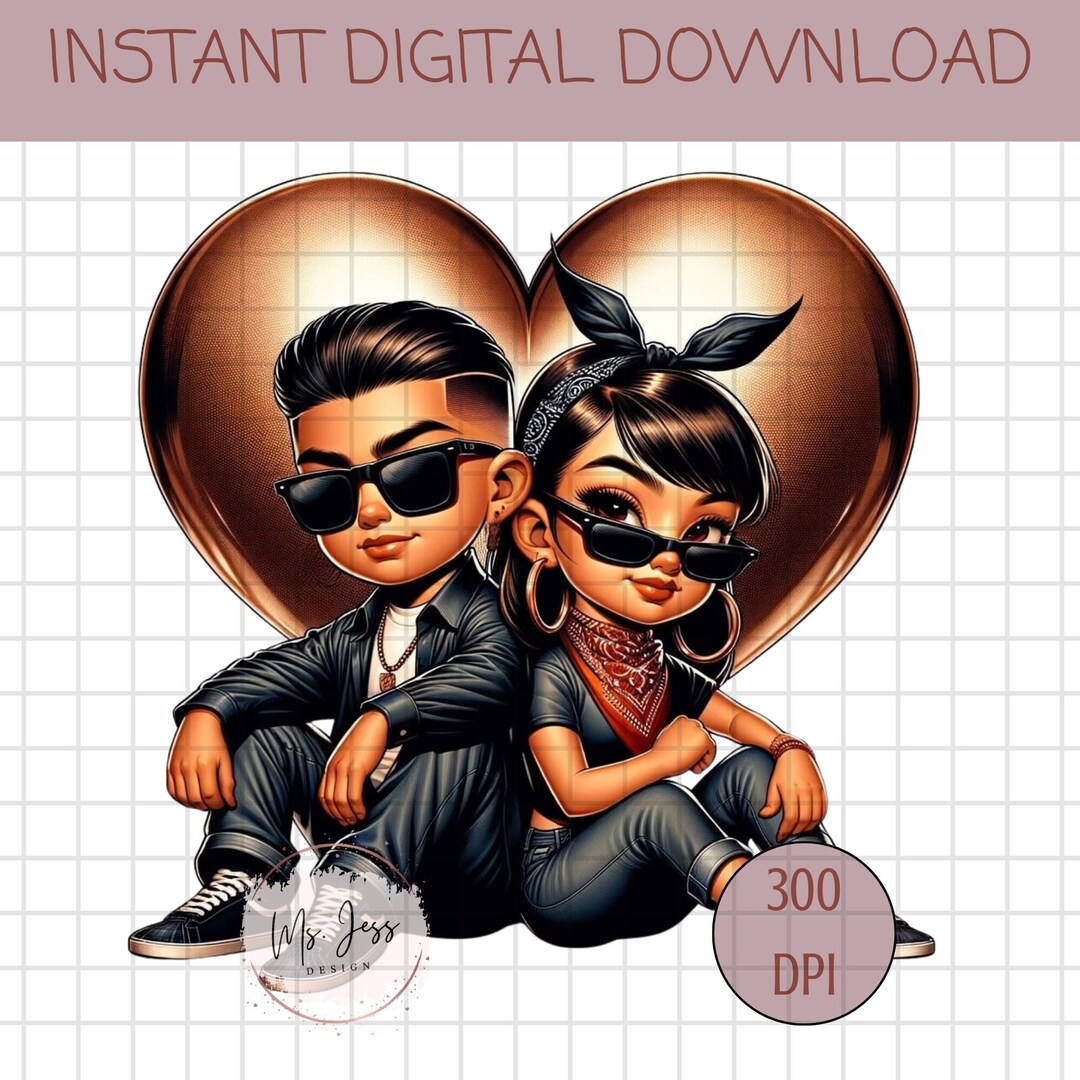 Chicano Couple, Bronze Heart, Hispanic Sweetheart, Latino Art Prints ...
