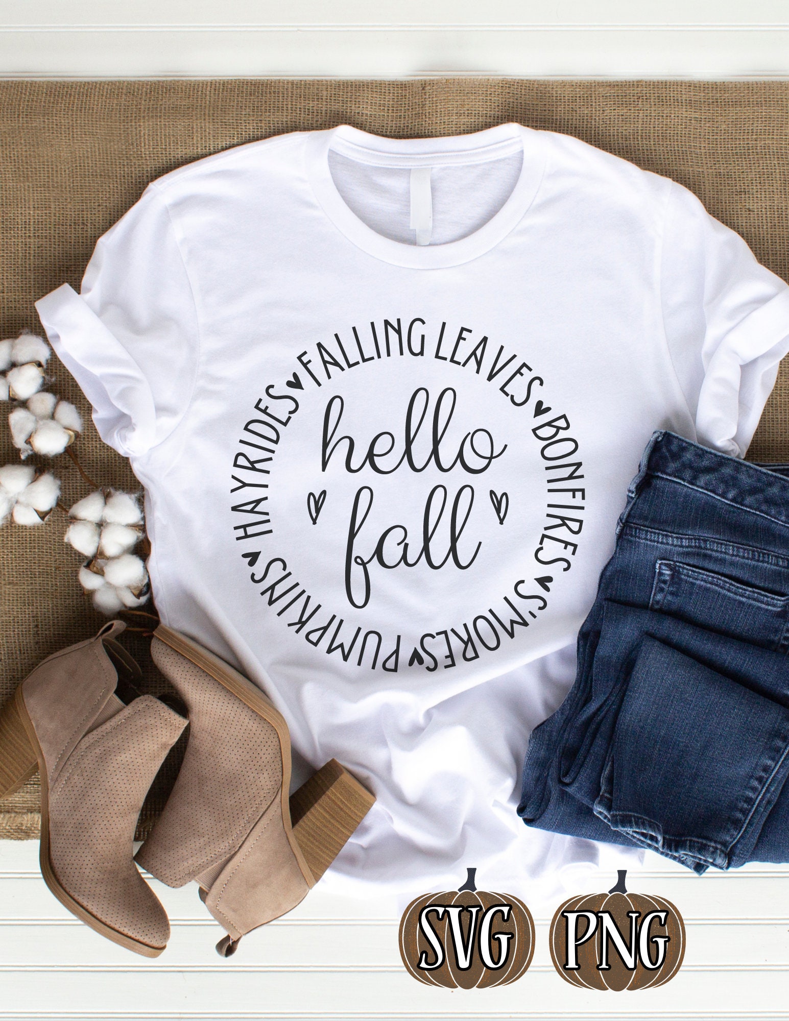 Hello Fall Svg Hello Fall Svg Autumn Svg Fall Svg Pumpkin - Etsy