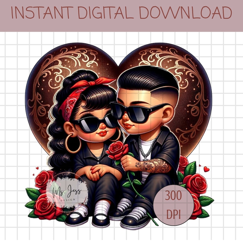 Chicano Couple Art - Etsy