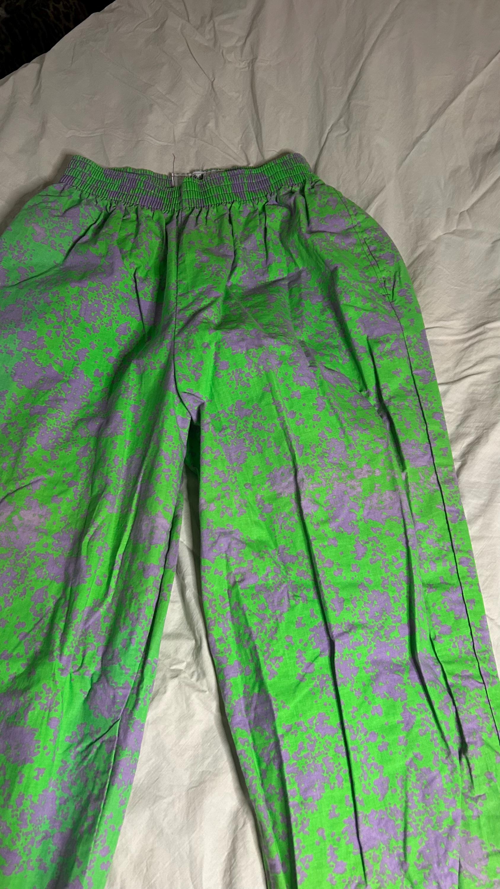 Totally Rad 90's Pants Green and Purple - Etsy