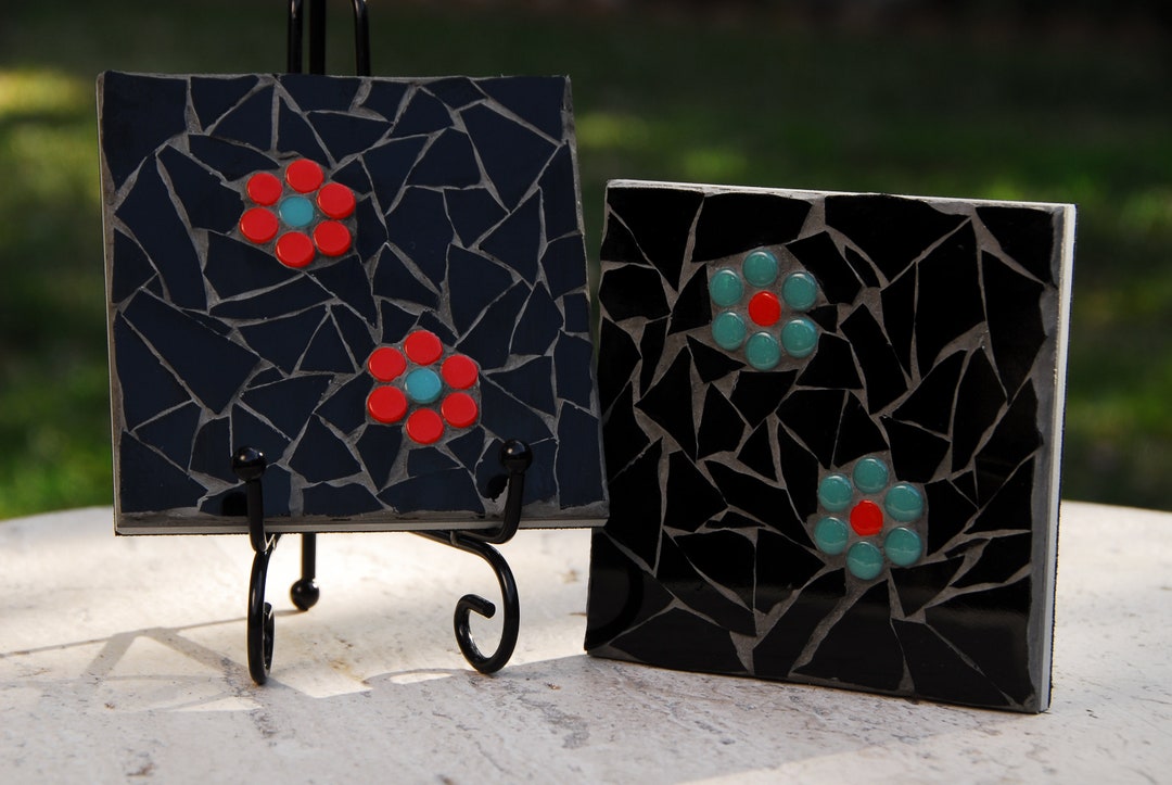 Handmade Mosaic Coasters ( Set of 2) - Etsy