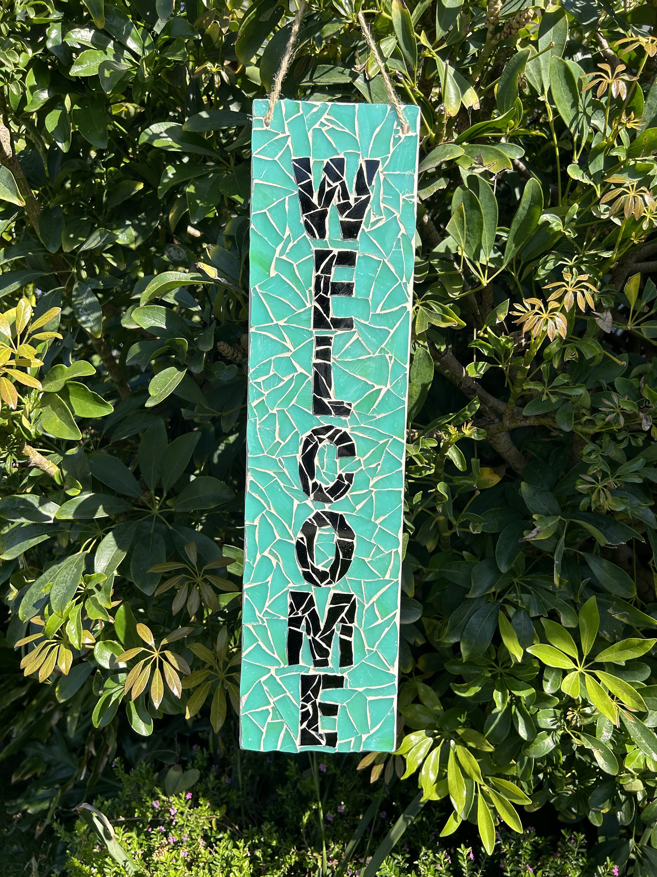 Mosaic Welcome Sign - Etsy