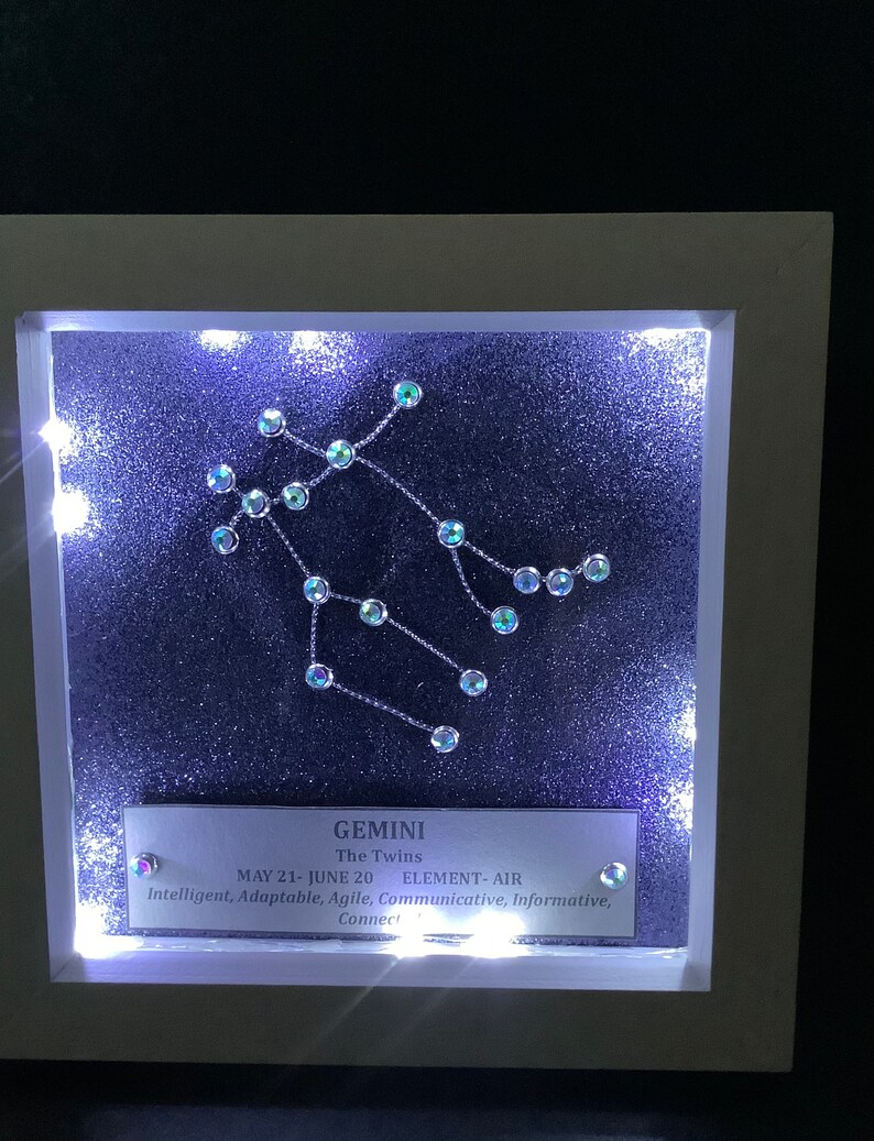 Box Frame. Horoscope/ Star Sign Led Light up Box Frame. - Etsy