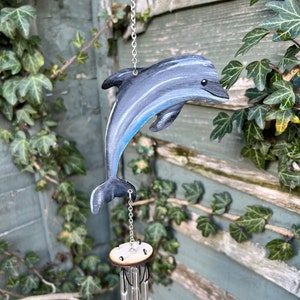 Dolphin Wind Chime, Laser Cut and Hand Painted. Aluminium Chimes ...