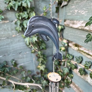 Dolphin Wind Chime, Laser Cut and Hand Painted. Aluminium Chimes ...