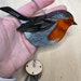 Robin Wind Chime, Original Art , Laser Cut Hand Painted Wooden Robin ...